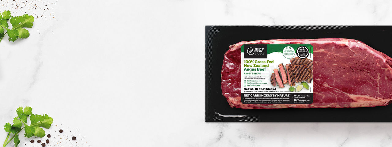 100% Grass-Fed Angus Beef Rib-Eye Steak | Silver Fern Farms
